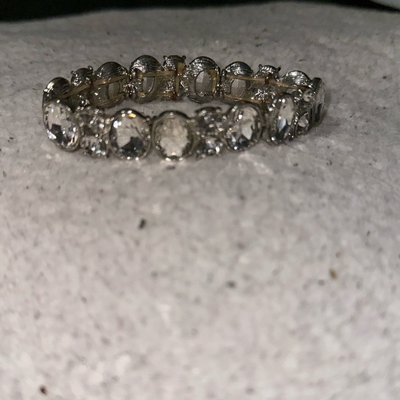 Accessories | Silver Rhinestone Bracelet | Poshmark